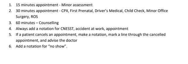 Solved SCHEDULING ASSIGNMENT 2Prepare an appointment | Chegg.com