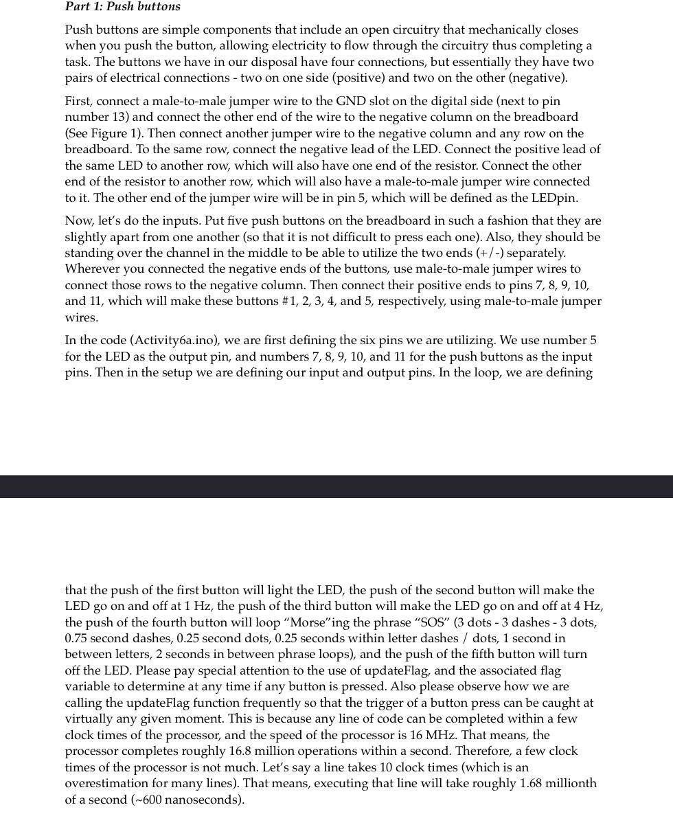 Solved Part 1: Push buttonsPush buttons are simple | Chegg.com