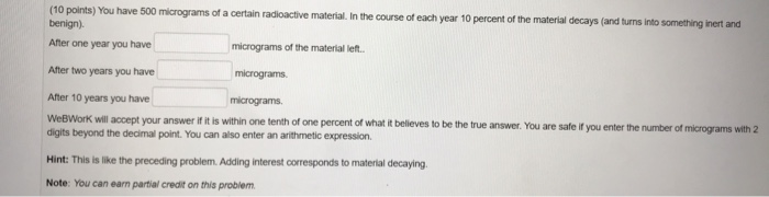 Solved (10 points) You have 500 micrograms of a certain | Chegg.com