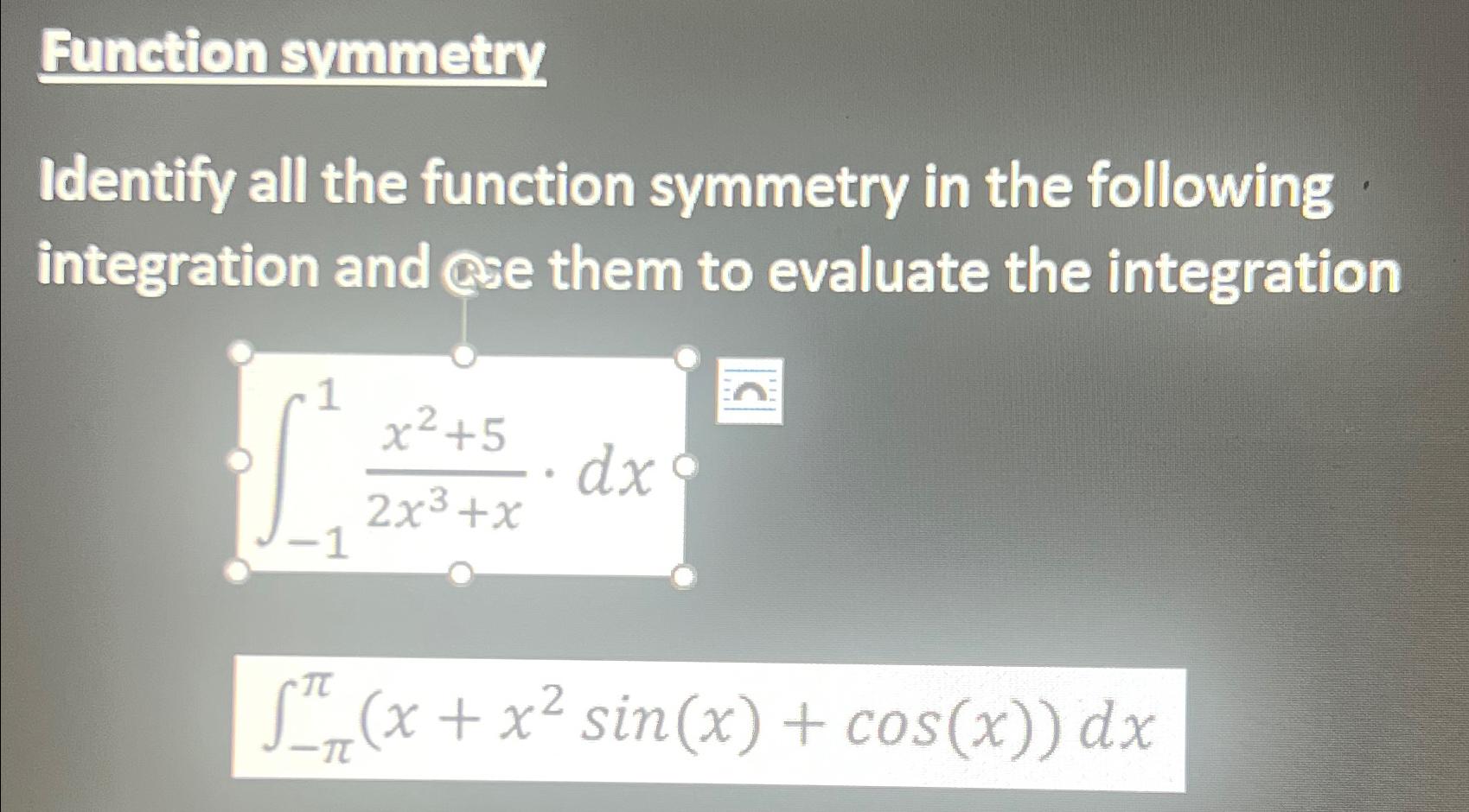 Solved Function symmetryIdentify all the function symmetry | Chegg.com