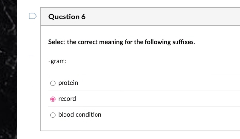 Solved Question 6Select the correct meaning for the | Chegg.com