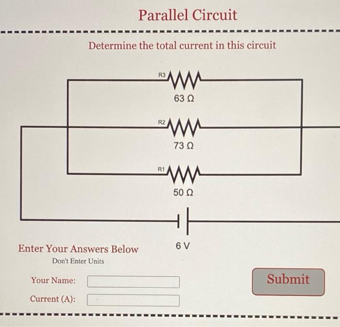Solved Parallel Circuit Determine the total current in this | Chegg.com
