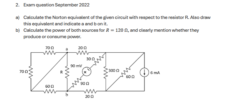 Solved Exam question September 2022 ﻿a) ﻿Calculate the | Chegg.com
