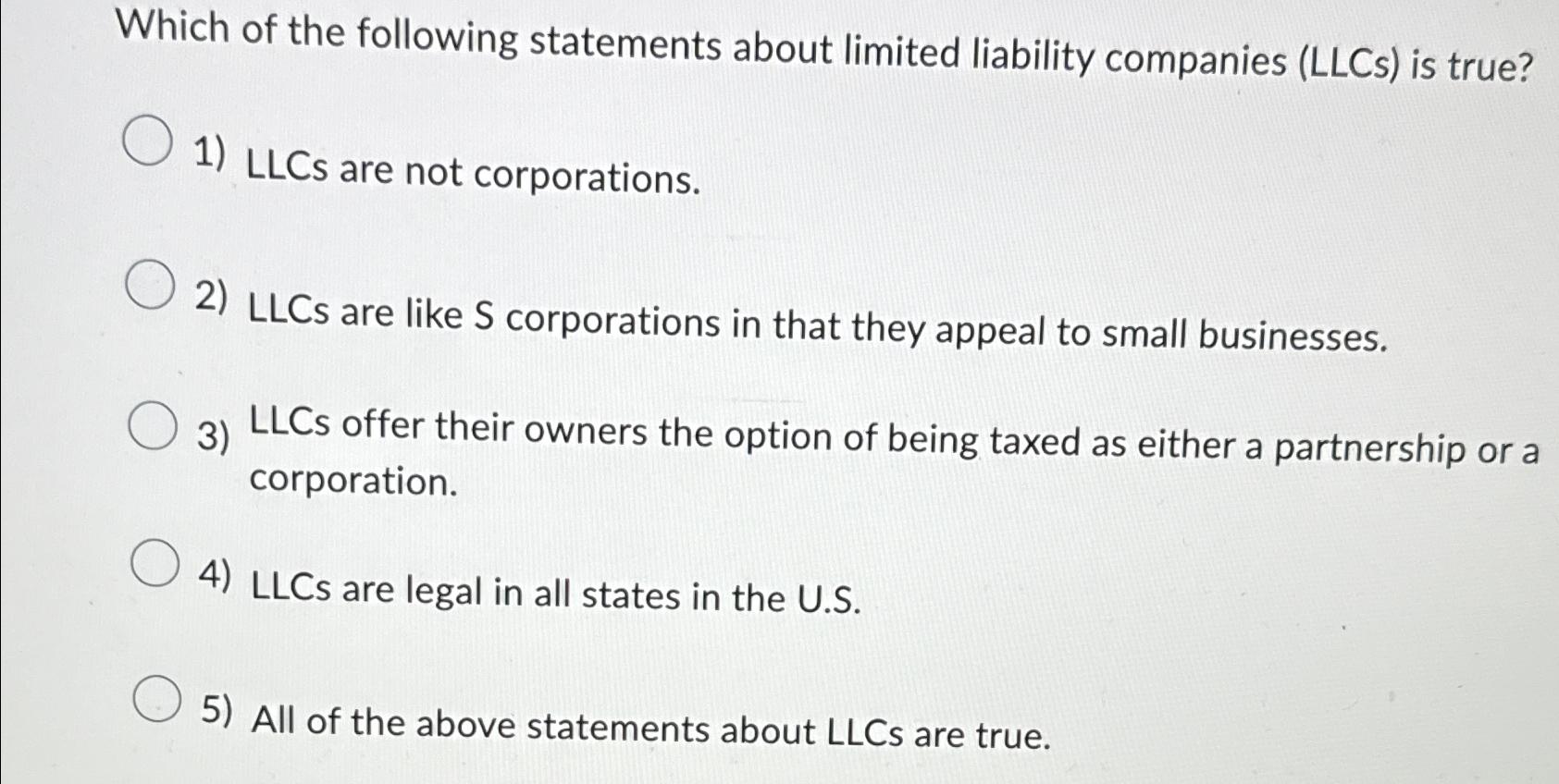 Solved Which of the following statements about limited | Chegg.com