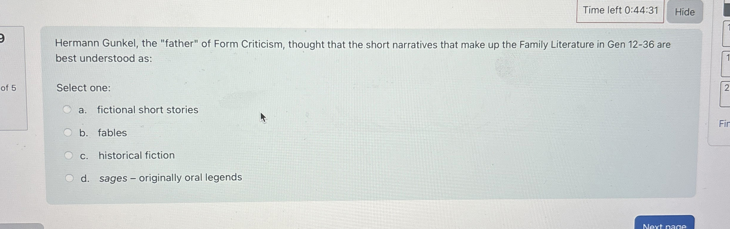 Solved Hermann Gunkel, the "father" of Form Criticism, | Chegg.com