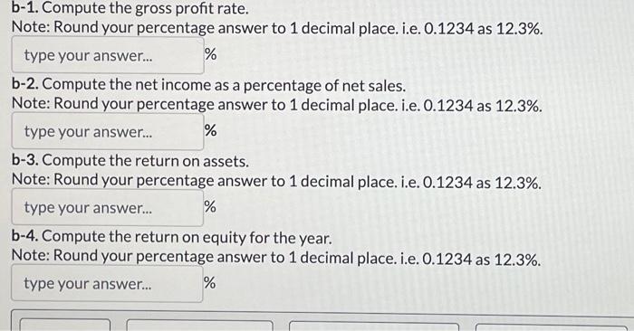 Solved Required: Comparative balance sheets report average | Chegg.com
