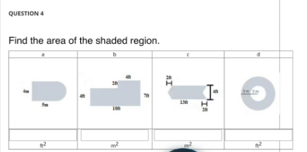 Solved QUESTION 4Find the area of the shaded region. | Chegg.com