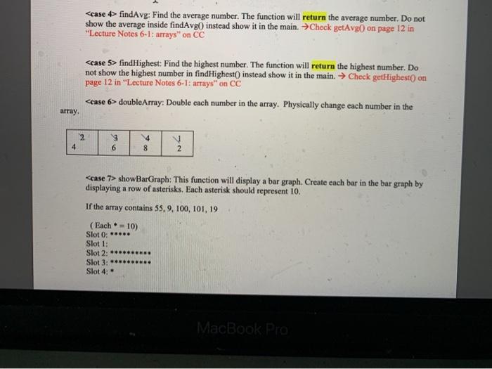 Solved (array.cpp) You are going to make a program with an | Chegg.com