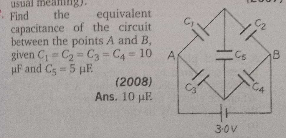 Solved Find the equivalent capacitance of the circuit | Chegg.com