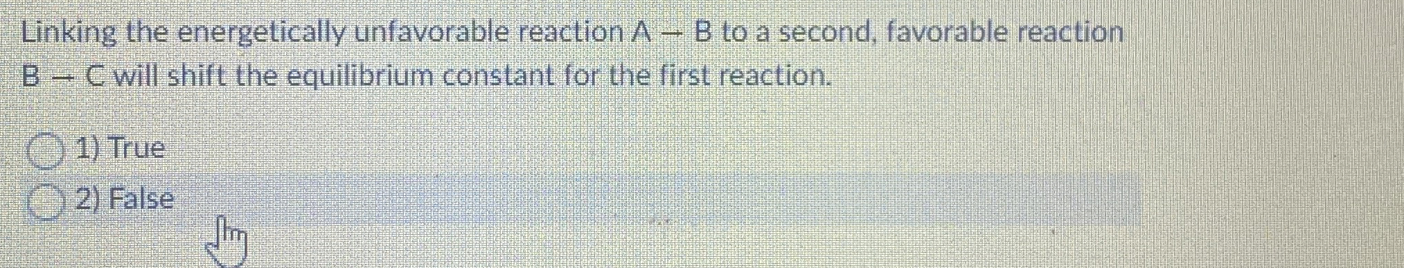 Solved Linking the energetically unfavorable reaction A-B | Chegg.com