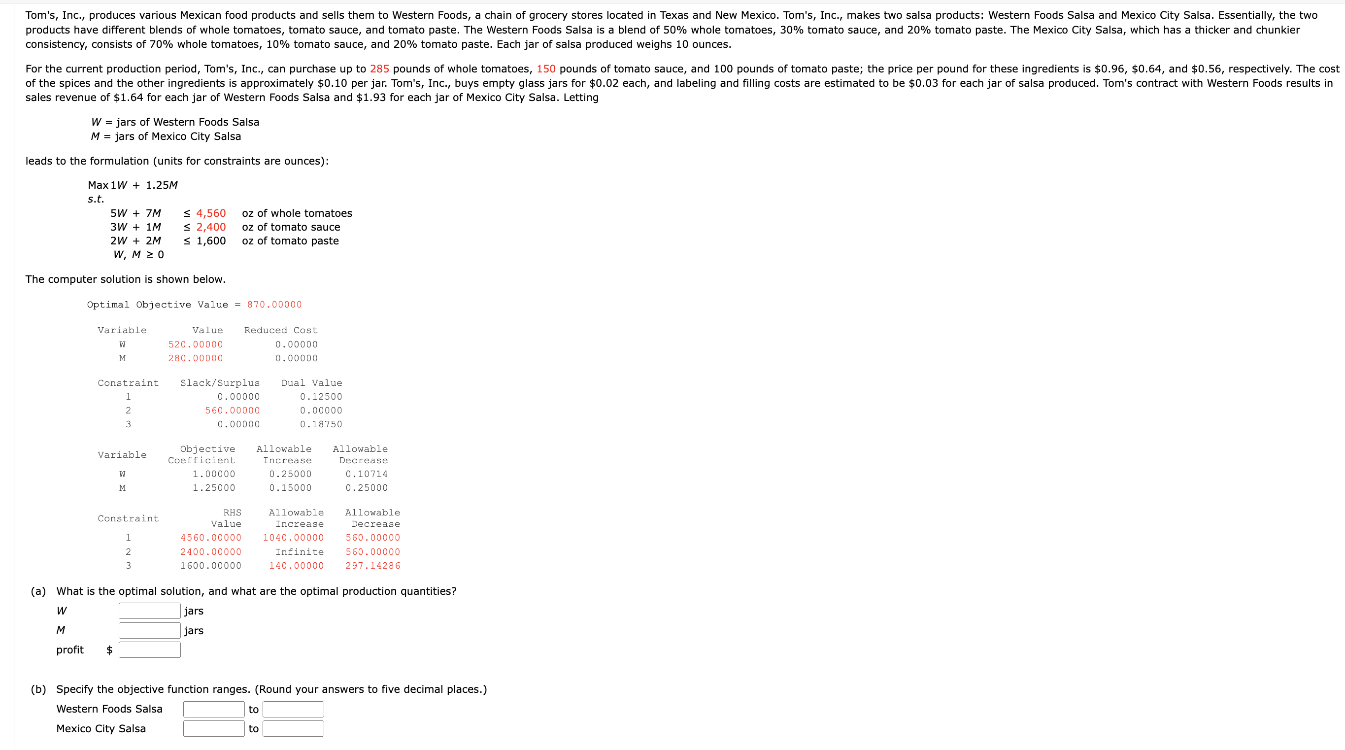 Solved (d) ﻿Identify each of the right-hand-side ranges. | Chegg.com
