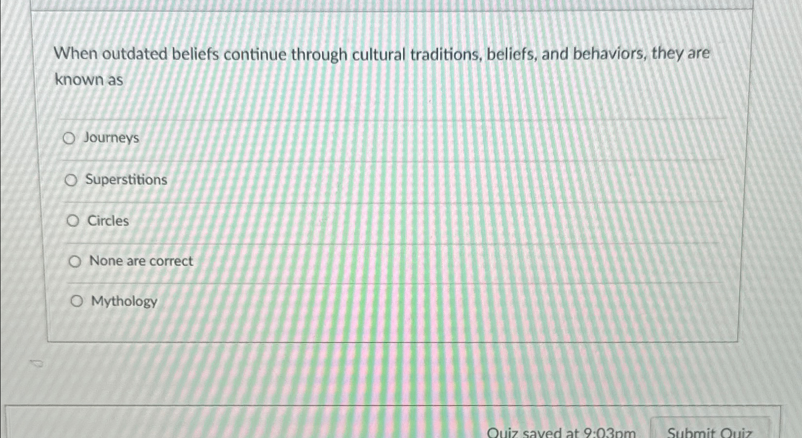 Solved When outdated beliefs continue through cultural | Chegg.com