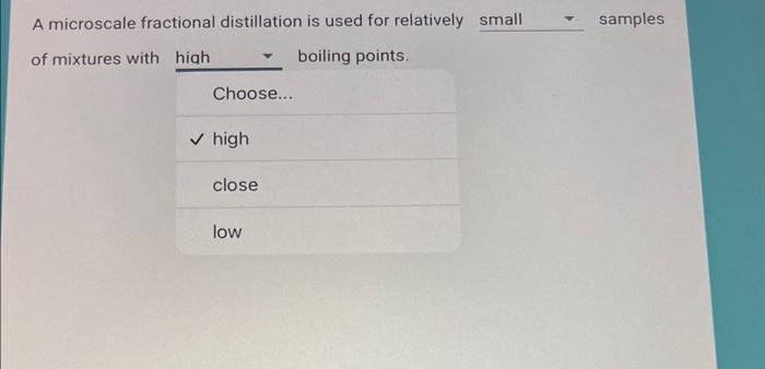 Solved A microscale fractional distillation is used for | Chegg.com