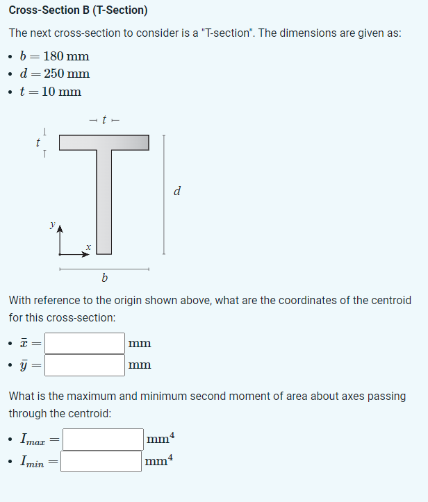 Solved Cross-Section B (T-Section)The next cross-section to | Chegg.com