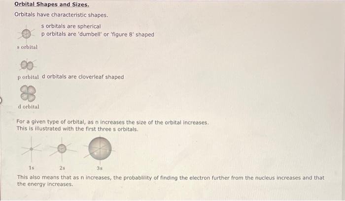 Solved p orbital d orbitals are cloverleaf shaped For a | Chegg.com