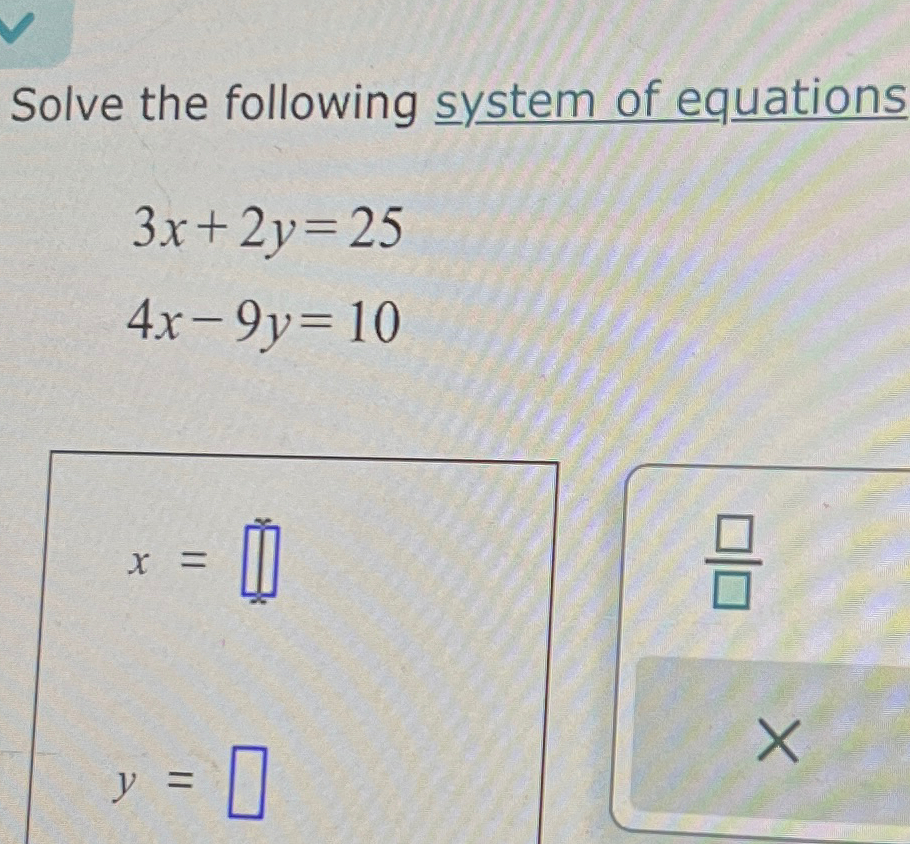 Solved Solve the following system of | Chegg.com