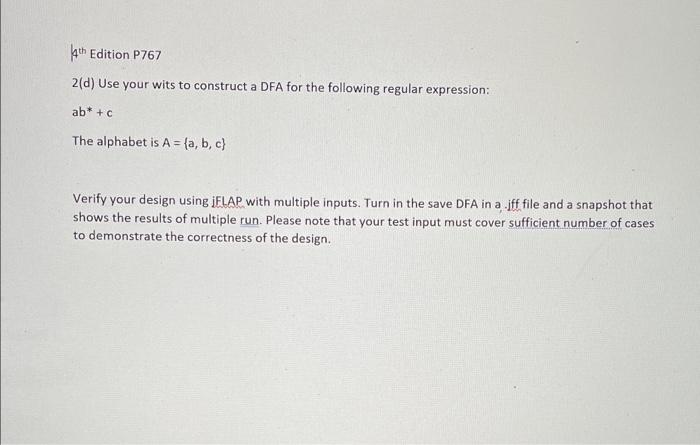 Solved oth Edition P767 2(d) Use your wits to construct a | Chegg.com