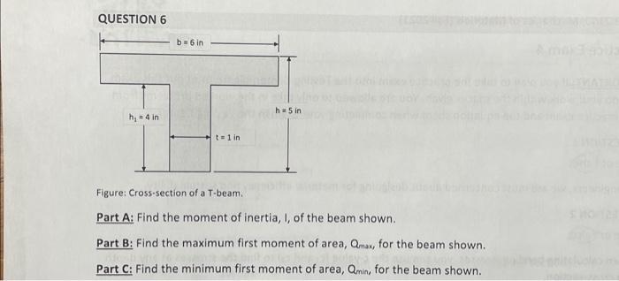 Solved Figure: Cross-section of a T-beam. Part A: Find the | Chegg.com