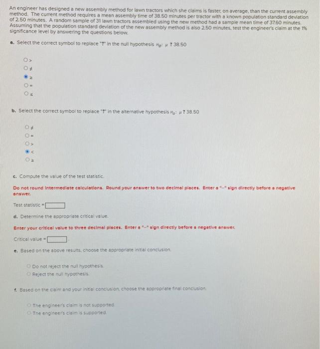 Solved An engineer has designed a new assembly method for | Chegg.com