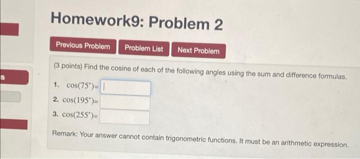 Solved Homework9: Problem 2 Previous Problem Problem List | Chegg.com