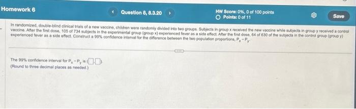 Solved CH The 99% confledence interval for Px−Py is (Round | Chegg.com