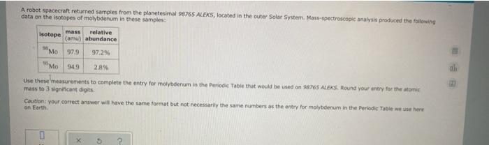 Solved A robot spacecraft returned samples from the | Chegg.com