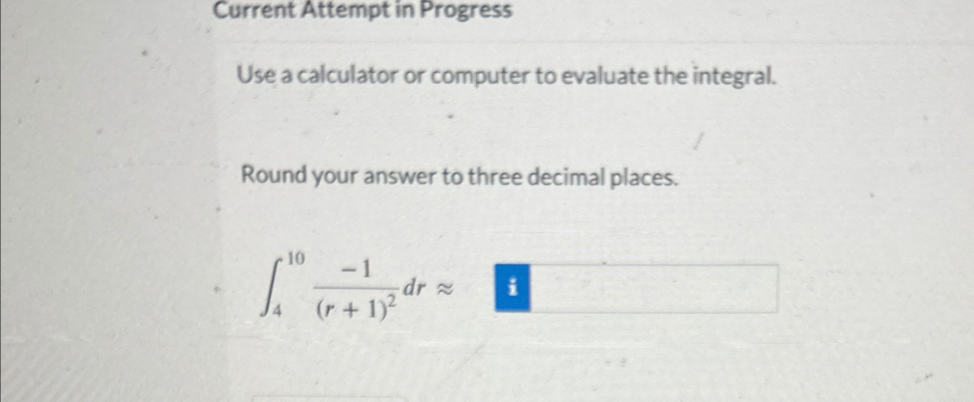 Solved Current Attempt in ProgressUse a calculator or | Chegg.com