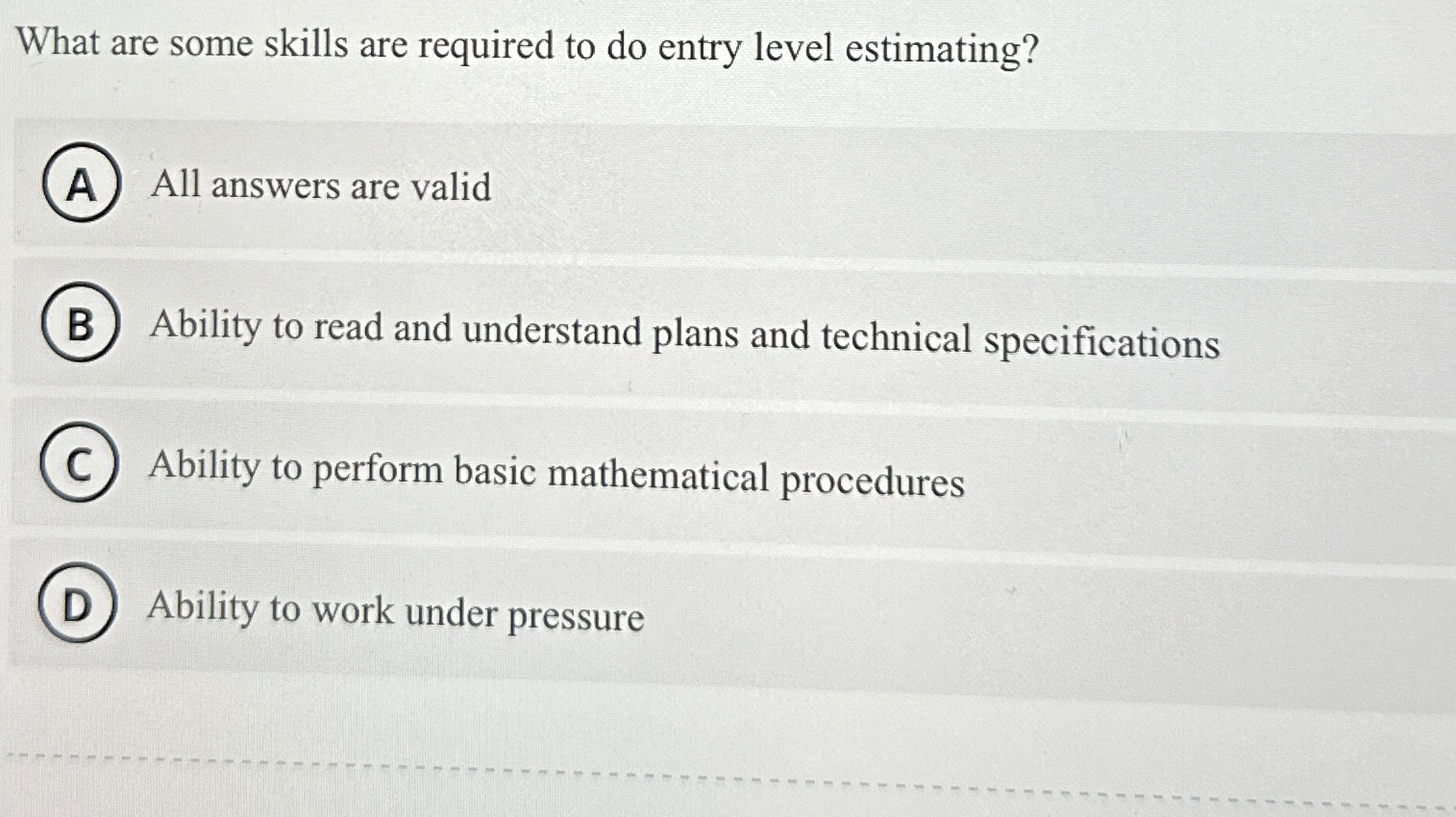 Solved What are some skills are required to do entry level | Chegg.com