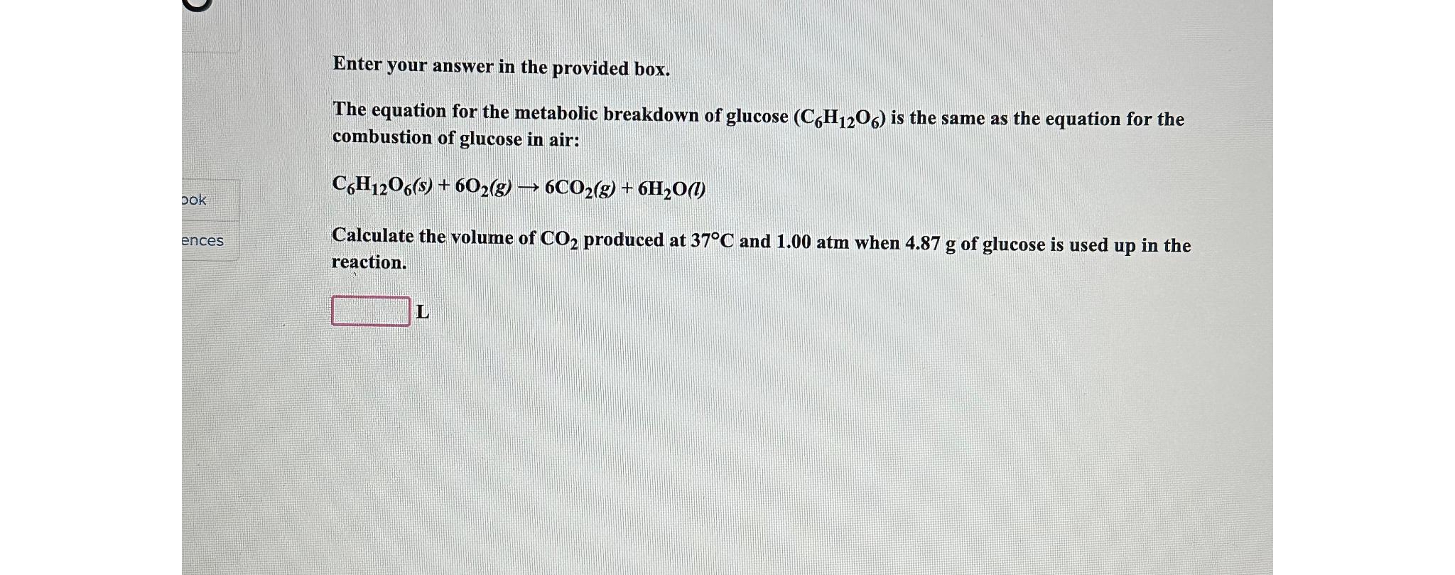 Solved Enter your answer in the provided box.The equation | Chegg.com