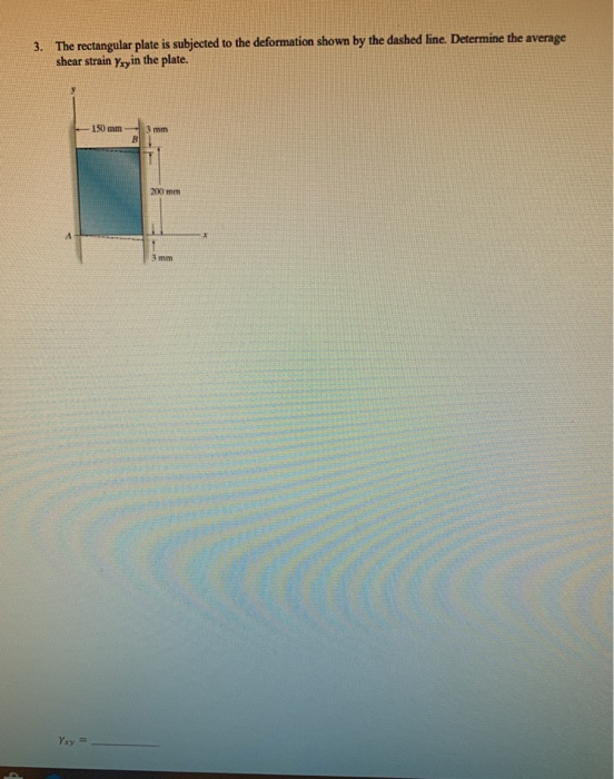 Solved 3. The rectangular plate is subjected to the | Chegg.com