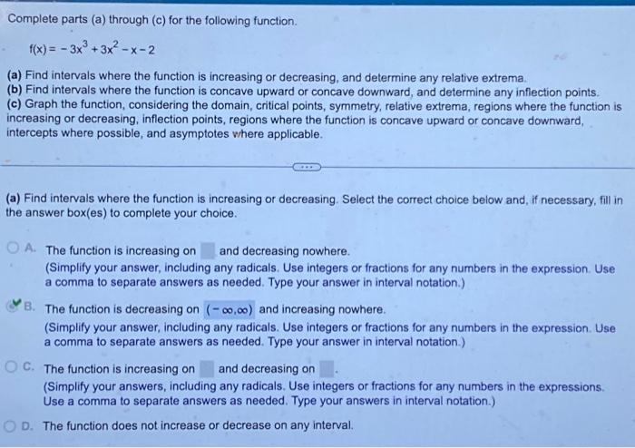 Solved Complete parts (a) through (c) for the following | Chegg.com