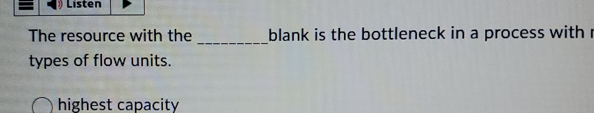 Solved The resource with the q, ﻿blank is the bottleneck in | Chegg.com