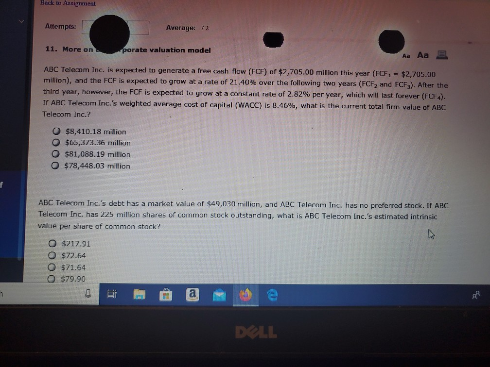 Solved Back to Assignment Attempts: Average: /2 11. More on | Chegg.com