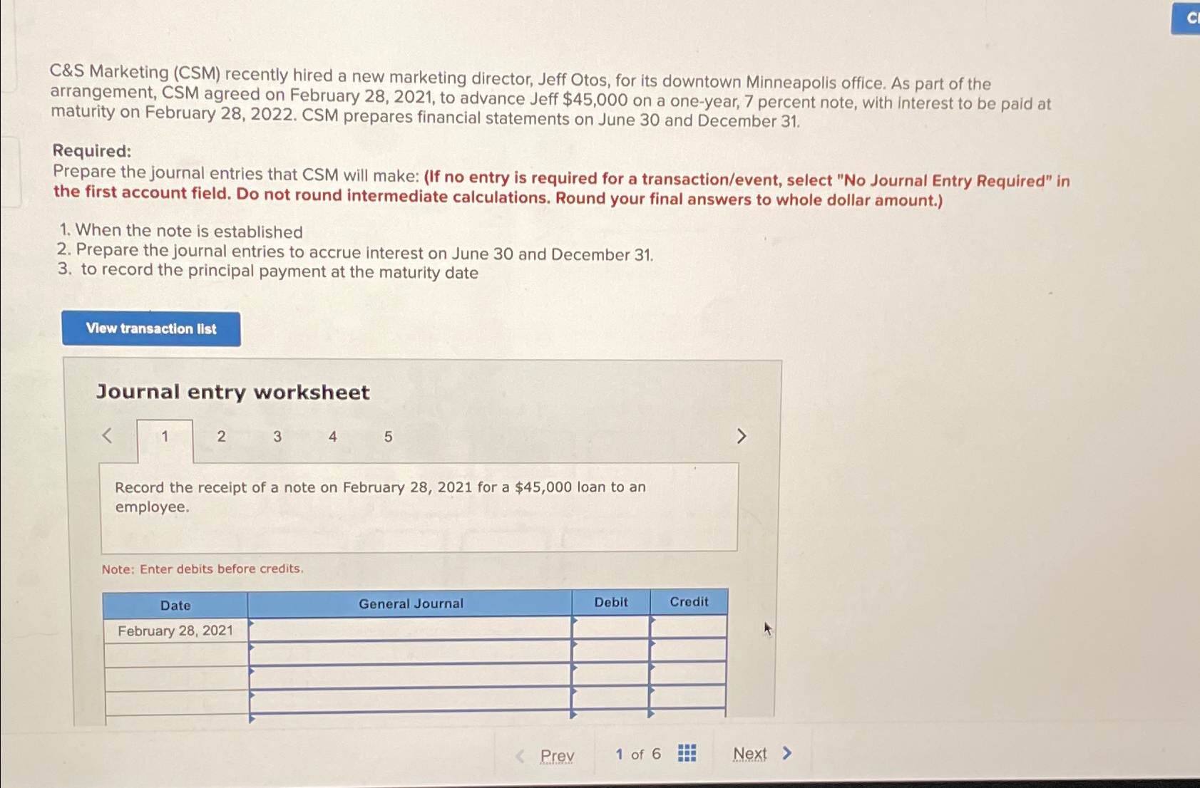 Solved C&S Marketing (CSM) ﻿recently hired a new marketing | Chegg.com