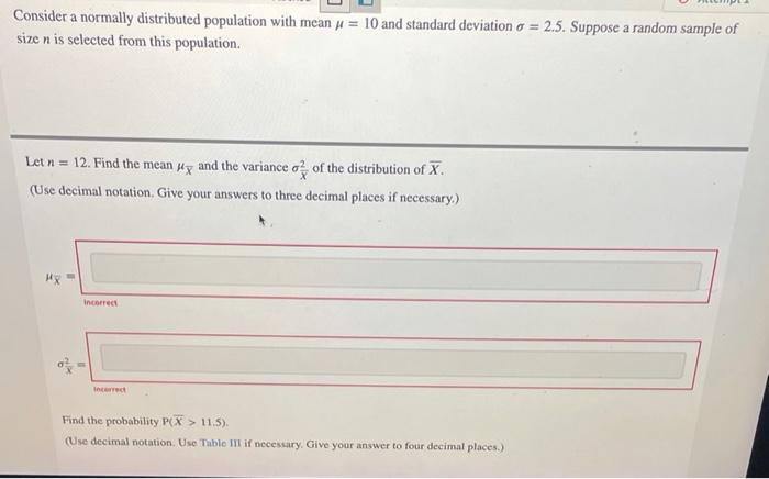 Solved Consider a normally distributed population with mean | Chegg.com