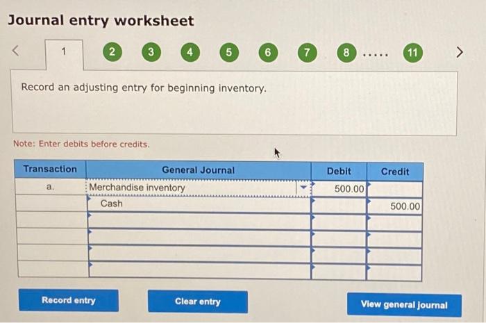 Solved Journal entry worksheet (1) 2 3 4 Record an adjusting | Chegg.com