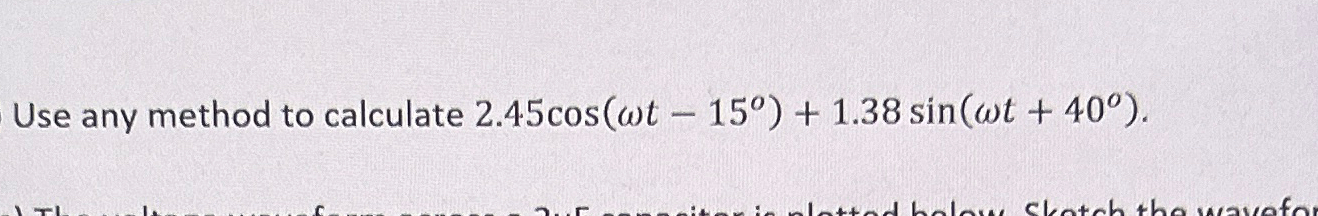 Solved Use any method to calculate | Chegg.com