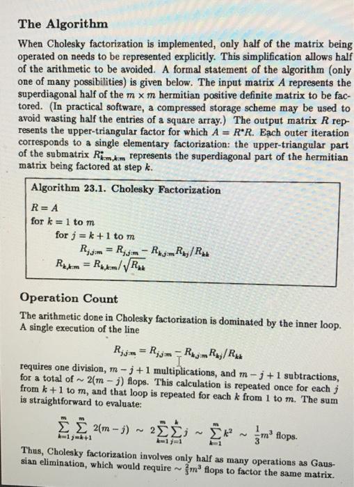 Solved Solving Ax=b using Cholesky Factorization Use any 4 x | Chegg.com
