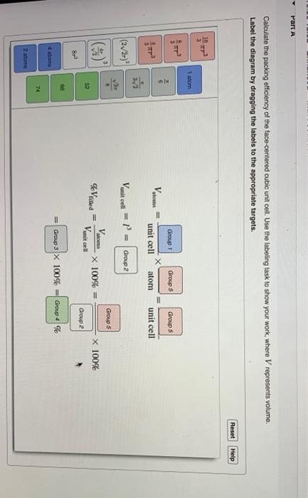 Solved Part A Calculate the packing efficiency of the | Chegg.com