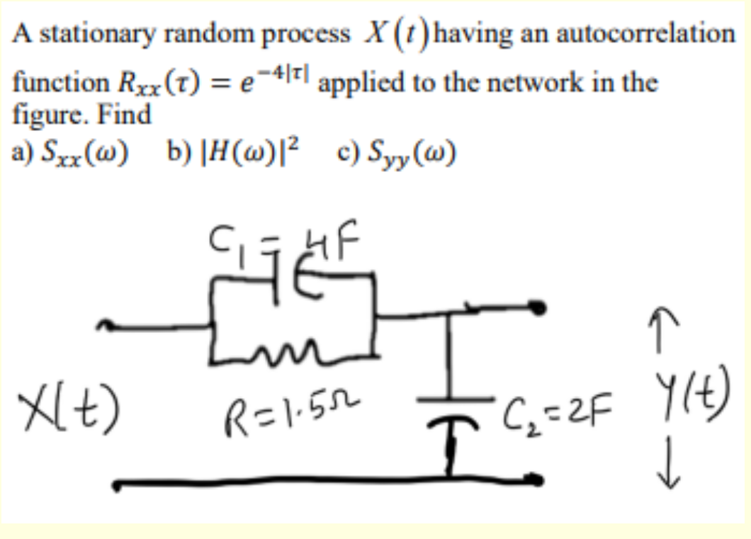 Solved A stationary random process X(t) having an | Chegg.com