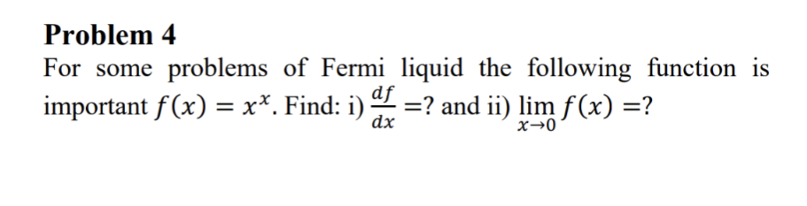 Solved Problem 4 For some problems of Fermi liquid the | Chegg.com