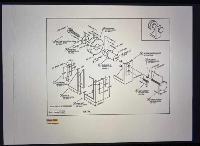 Refer to the Pulley Support shown on the following | Chegg.com