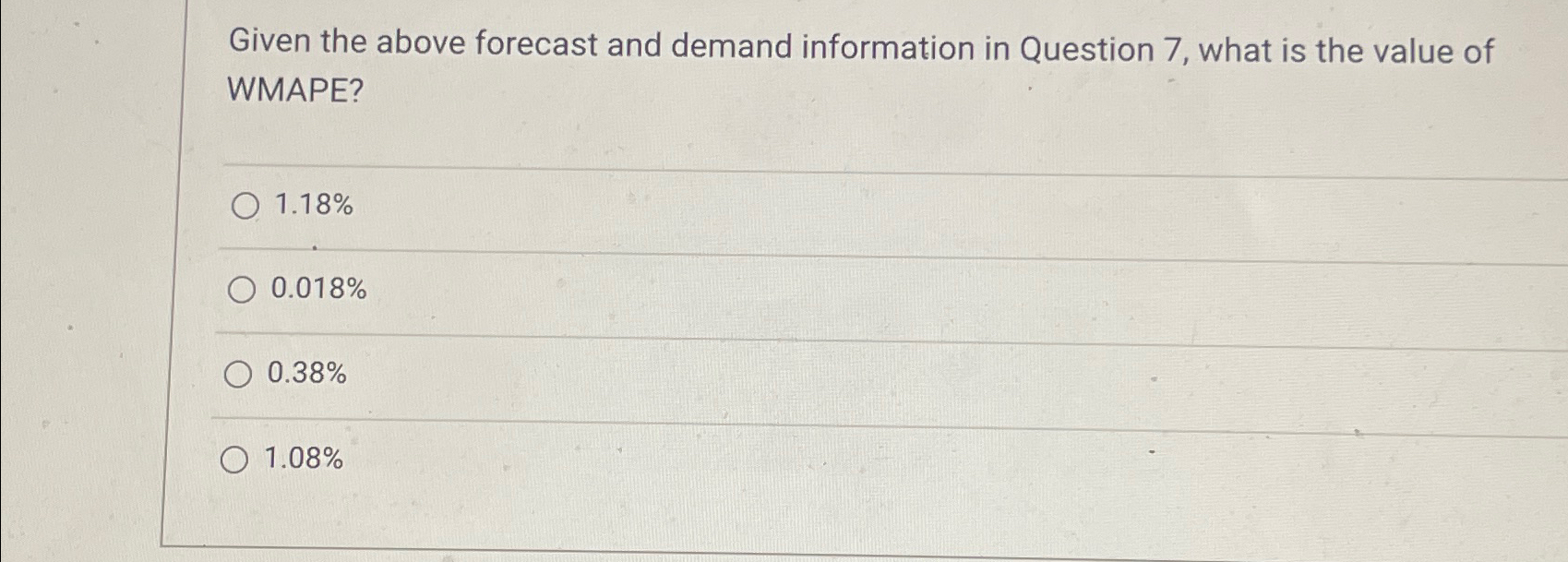 Solved Given the above forecast and demand information in | Chegg.com