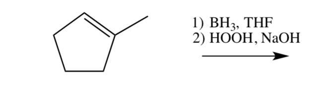 Solved 1) BH3,THF 2) HOOH,NaOH | Chegg.com
