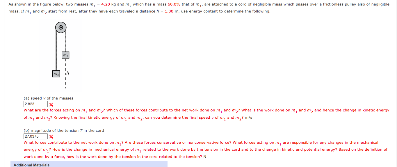 Solved loop.)mass. ﻿If m1 ﻿and m2 ﻿start from rest, after | Chegg.com