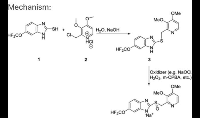 Solved organic ( Pantoprazole) mechanism please i want the | Chegg.com