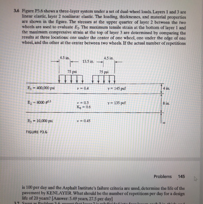 Solved 3.6 Figure P3.6 shows a three-layer system under a | Chegg.com