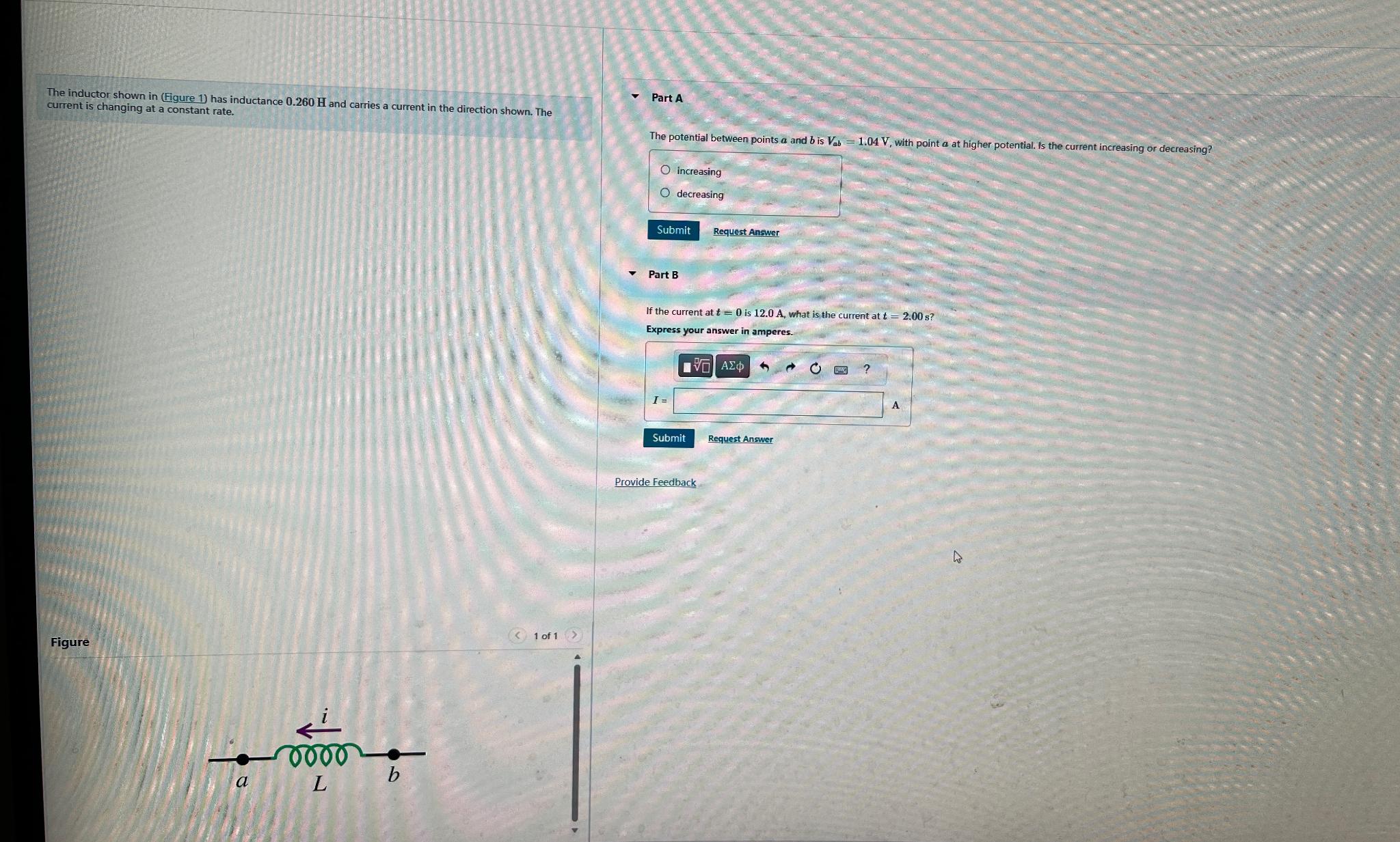 Solved The inductor shown in (Figure 1) has inductance | Chegg.com