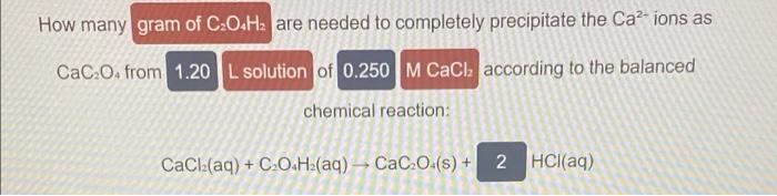 Solved How many are needed to completely precipitate the | Chegg.com