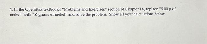 Solved 4. In the OpenStax textbook's “Problems and | Chegg.com